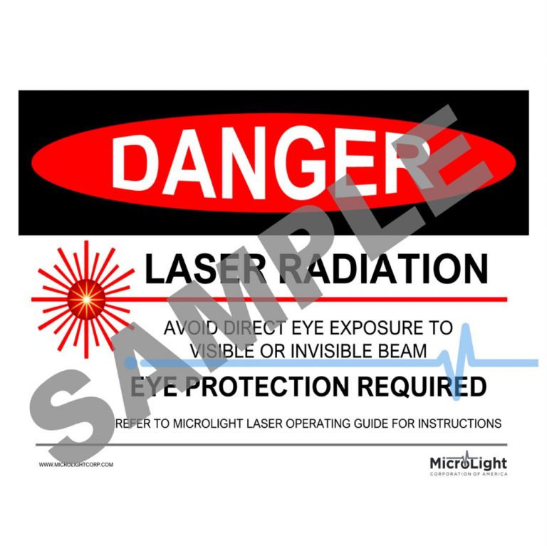 DANGER Laser Sign—Large - Microlight Corporation